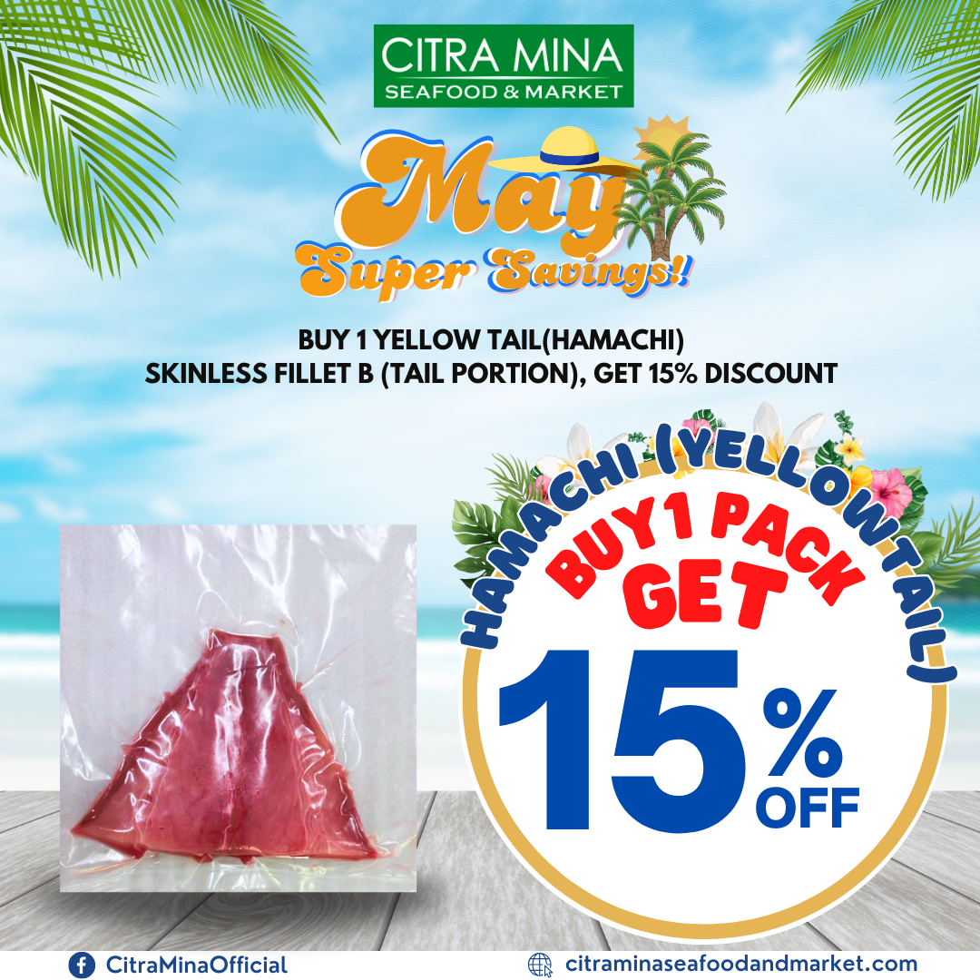 Frozen Yellowtail (Hamachi): Skinless Fillet B (Tail Portion) – Citra Mina